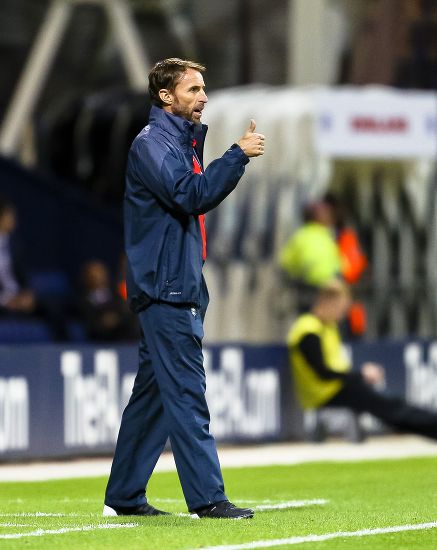 England U21 Manager Gareth Southgate Gives Editorial Stock Photo ...