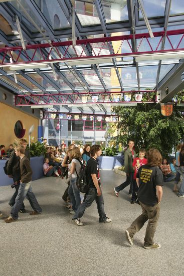 Pupils Break Hall Modern School Waldkraiburg Editorial Stock Photo ...