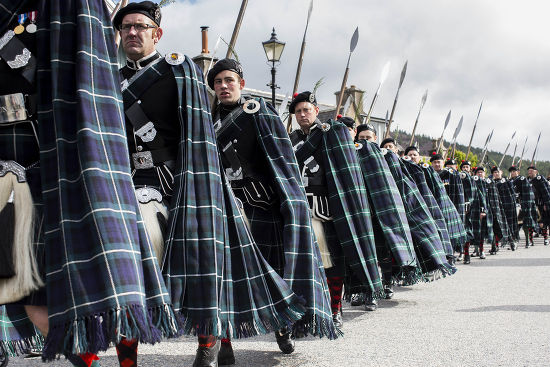 Lonach Highlanders March Gathering Editorial Stock Photo - Stock Image ...