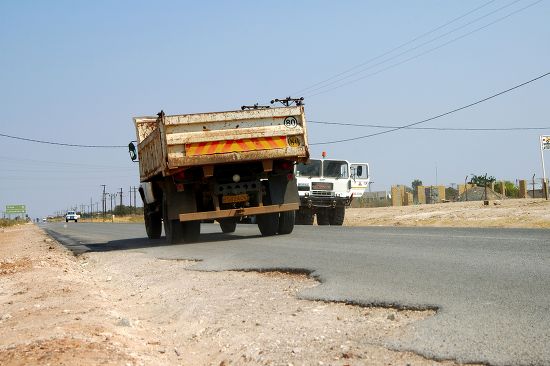 Road Damage Arterial Road Due Overloading Editorial Stock Photo - Stock ...