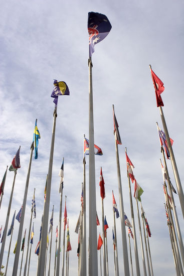 Flagpoles International Flags Editorial Stock Photo - Stock Image ...