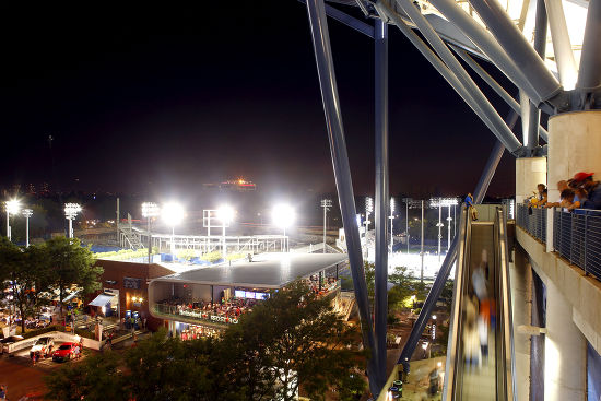 Crowds Swarm Into Arthur Ashe Stadium Editorial Stock Photo - Stock ...
