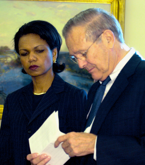 Condoleezza Rice Donald Rumsfeld Editorial Stock Photo - Stock Image ...