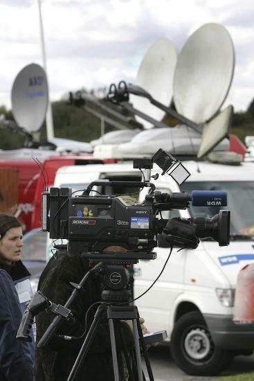 Outside Broadcast Unit Camera Crew Bochum Editorial Stock Photo - Stock ...