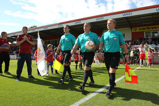 Teams Take Field During Stevenage Vs Editorial Stock Photo - Stock ...