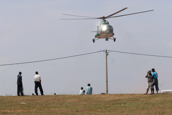 Relief Helicopter Lands On Practice Ground Editorial Stock Photo ...