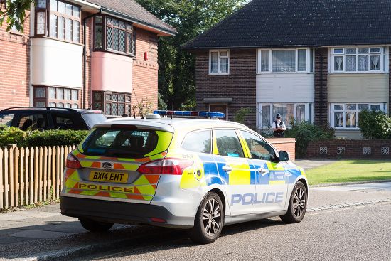 Police Car Outside Home Claire Darbyshire Editorial Stock Photo - Stock ...
