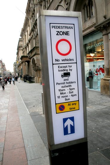 Pedestrian Zone Street Sign Editorial Stock Photo - Stock Image ...