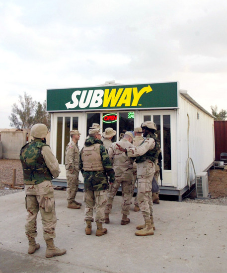 Soldiers Enjoy American Subway Sandwhich Shop Editorial Stock Photo ...