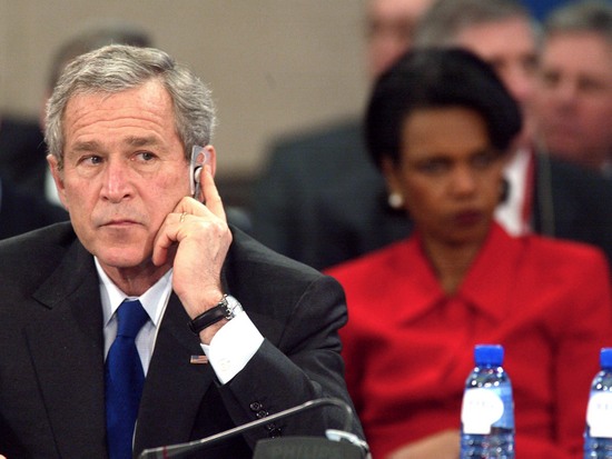 George W Bush Condoleezza Rice Background Editorial Stock Photo - Stock ...