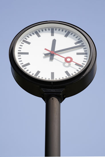 Street Clock Station Clock Duesseldorf Nrw Editorial Stock Photo ...