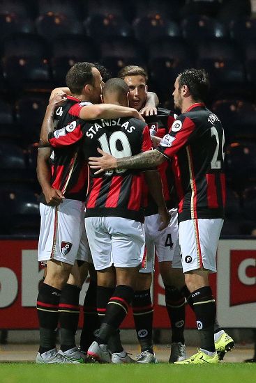 Afc Bournemouth Players Celebrate Second Goal Editorial Stock Photo ...
