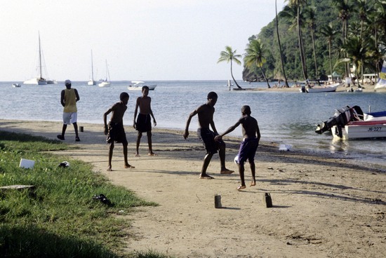 Children Playing Football Marigot Bay St Editorial Stock Photo - Stock ...