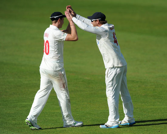Dewi Penrhyn Jones Glamorgan Celebrates Catching Editorial Stock Photo ...