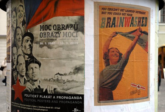 Old Political Propaganda Posters Prague Czech Editorial Stock Photo ...