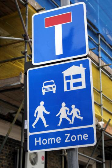 Street Signs Dead End Home Zone Editorial Stock Photo - Stock Image ...