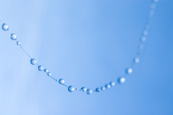 Many Small Blue Water Drops Hanging Editorial Stock Photo - Stock Image ...
