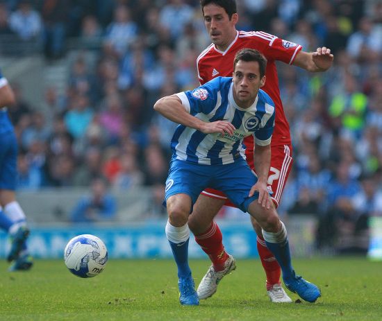Brighton Striker Sam Baldock Shields Ball Editorial Stock Photo - Stock ...