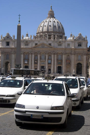 Taxis Driving Past Vatican Rome Italy Editorial Stock Photo - Stock ...