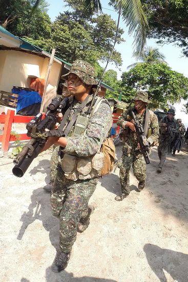 Filipino Soldiers Participate Boat Raid During Editorial Stock Photo ...