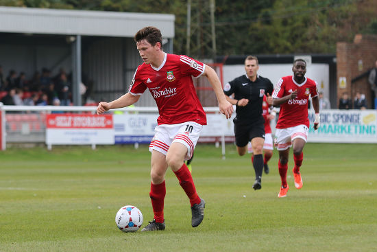 Connor Jennings Wrexham Action During Dover Editorial Stock Photo ...