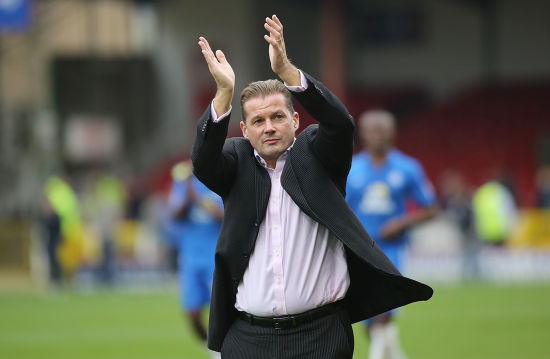 Peterborough United Manager Graham Westley Claps Editorial Stock Photo ...
