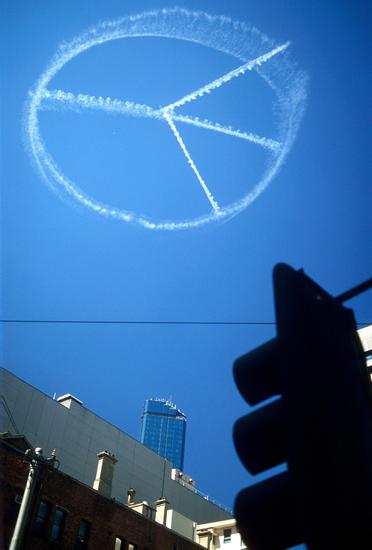 Smoke Sign Cnd Peace Symbol Melbourne Editorial Stock Photo - Stock ...