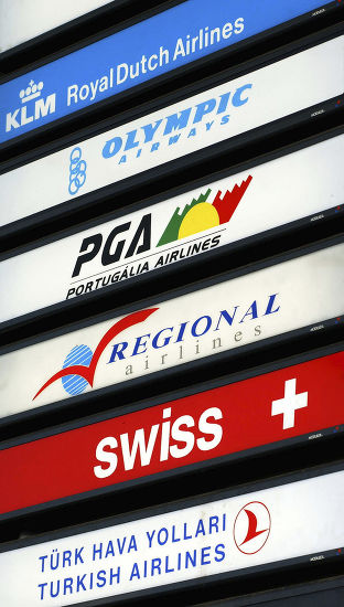Light Signs Different Airlines Klm Olympic Editorial Stock Photo ...