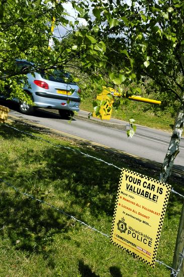 Protect Your Car Valuables Warning Sign Editorial Stock Photo - Stock ...