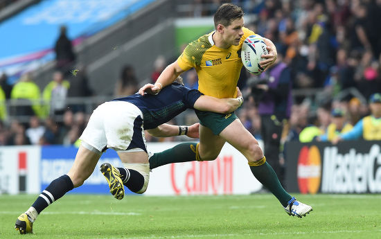 Australias Bernard Foley Ball Hand Tackled Editorial Stock Photo ...