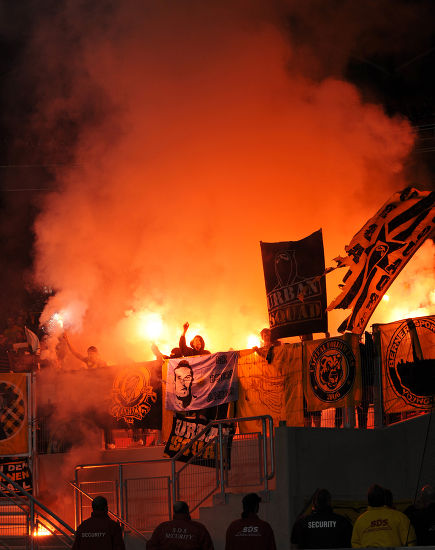 Violent Masked Supporters Igniting Flares Stadium Editorial Stock Photo ...