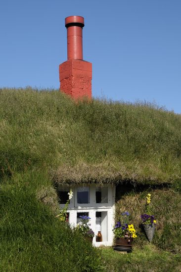 Grassy House Lindarbakki Town East Iceland Editorial Stock Photo ...