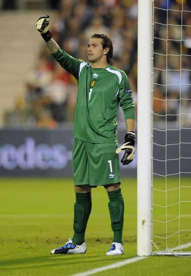 Belgiums Goalkeeper Logan Bailly Uefa European Editorial Stock Photo ...