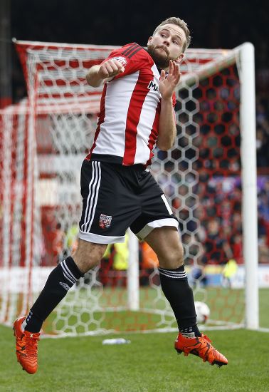 Brentford Midfielder Alan Judge Celebrates His Editorial Stock Photo ...