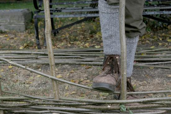 Bending Hazel Make Sheep Hurdle Warwickshire Editorial Stock Photo ...
