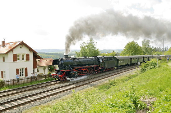 Steam Train Behind Class 41 Locomotive Editorial Stock Photo - Stock ...