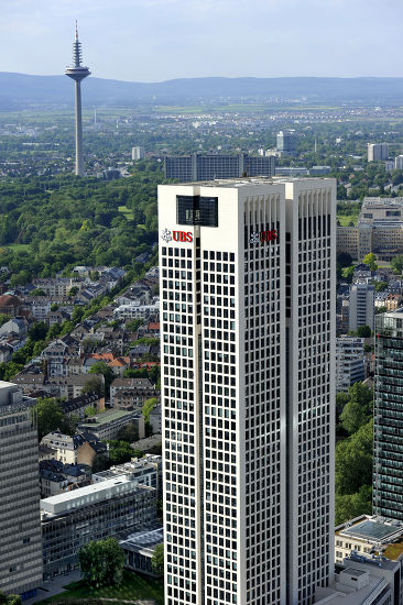 Europaturm Telecommunications Tower Opernturm Ubs Bank Editorial Stock ...