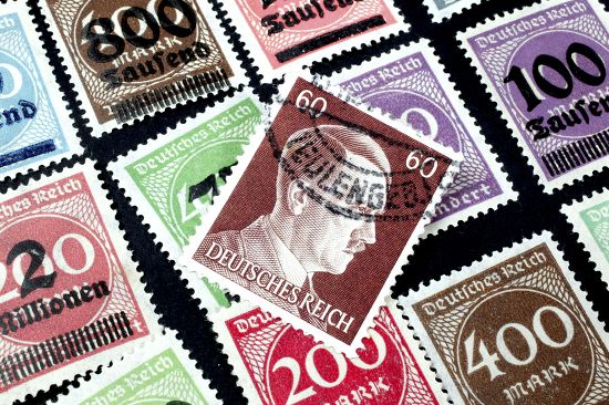 Historical Stamps Inflation Print Adolf Hitler Editorial Stock Photo ...