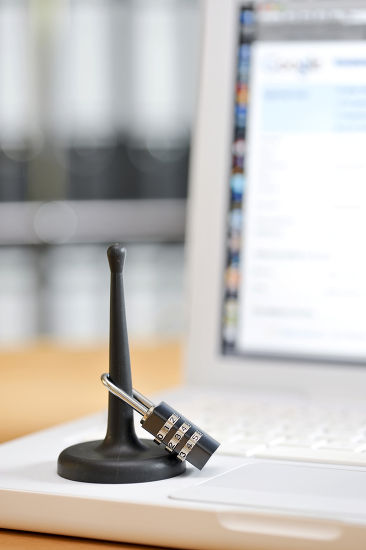 Wlan Antenna Combination Lock Symbolic Image Editorial Stock Photo ...