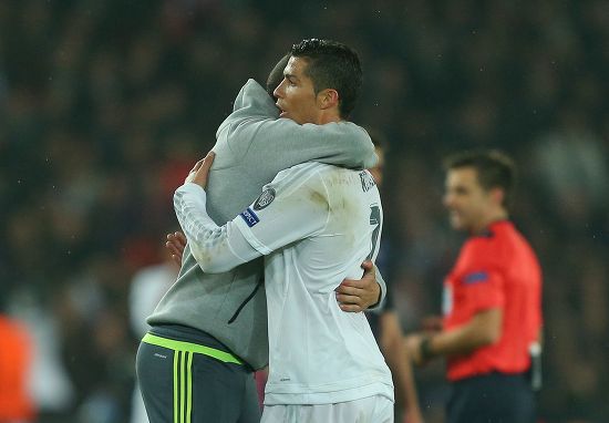 Cristiano Ronaldo Real Madrid Hugs Pitch Editorial Stock Photo - Stock ...