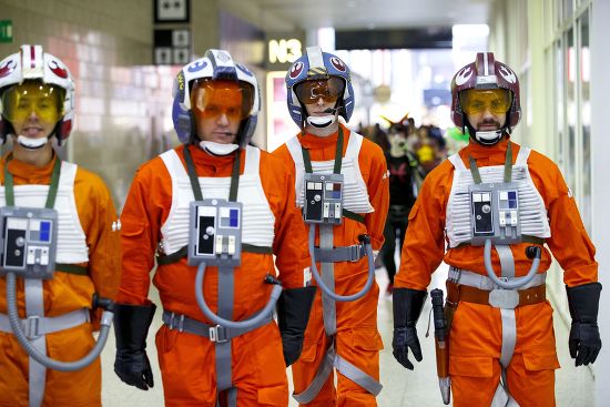 Cosplayers Dressed Rebel Alliance Pilots Star Editorial Stock Photo ...