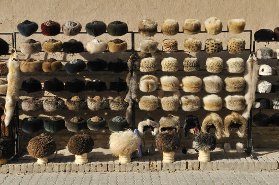 Fur Hats Sale Historic Adobe Town Editorial Stock Photo - Stock Image ...