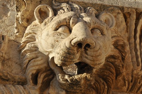 Gargoyle Shape Lion Head Archeological Site Editorial Stock Photo ...
