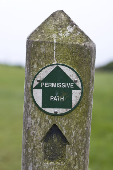 Permissive Path Direction Sign Path Leading Editorial Stock Photo ...