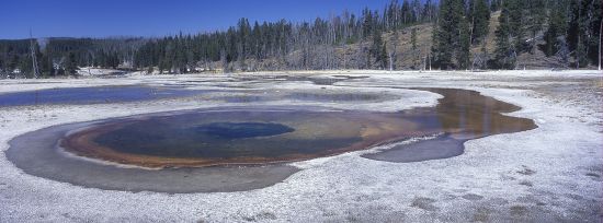 Hot Springs Chromatic Pool Upper Geyser Editorial Stock Photo - Stock ...