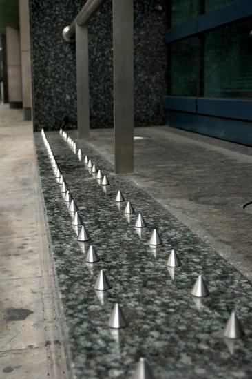 Architectural Spikes On Step Prevent People Editorial Stock Photo ...