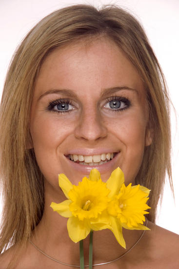Model Released Woman Daffodils Editorial Stock Photo - Stock Image ...