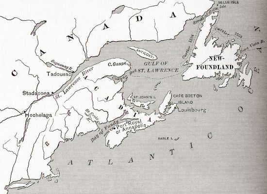Map Acadia 17th Century Colony New Editorial Stock Photo - Stock Image ...
