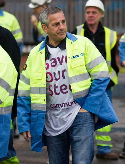 Tata Steel Employee Attends Protest Against Editorial Stock Photo ...