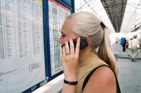 Woman Talking Into Mobile Phone Helsinki Editorial Stock Photo - Stock ...